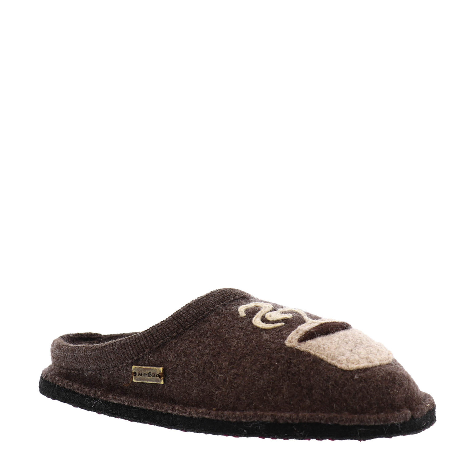 Haflinger Coffee Felt Sole Slipper - Kunitz Shoes