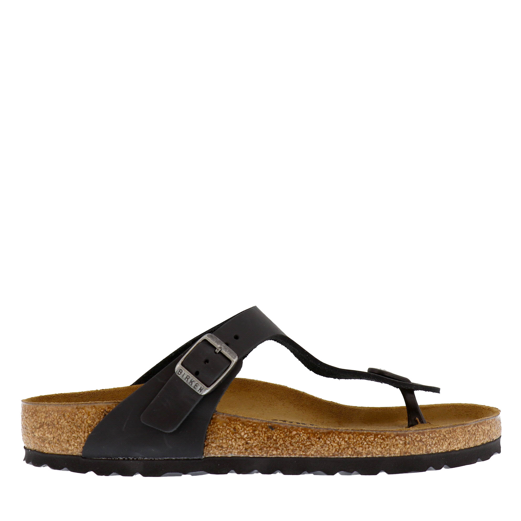 Birkenstock Gizeh Black Oil Ltr R - Kunitz Shoes