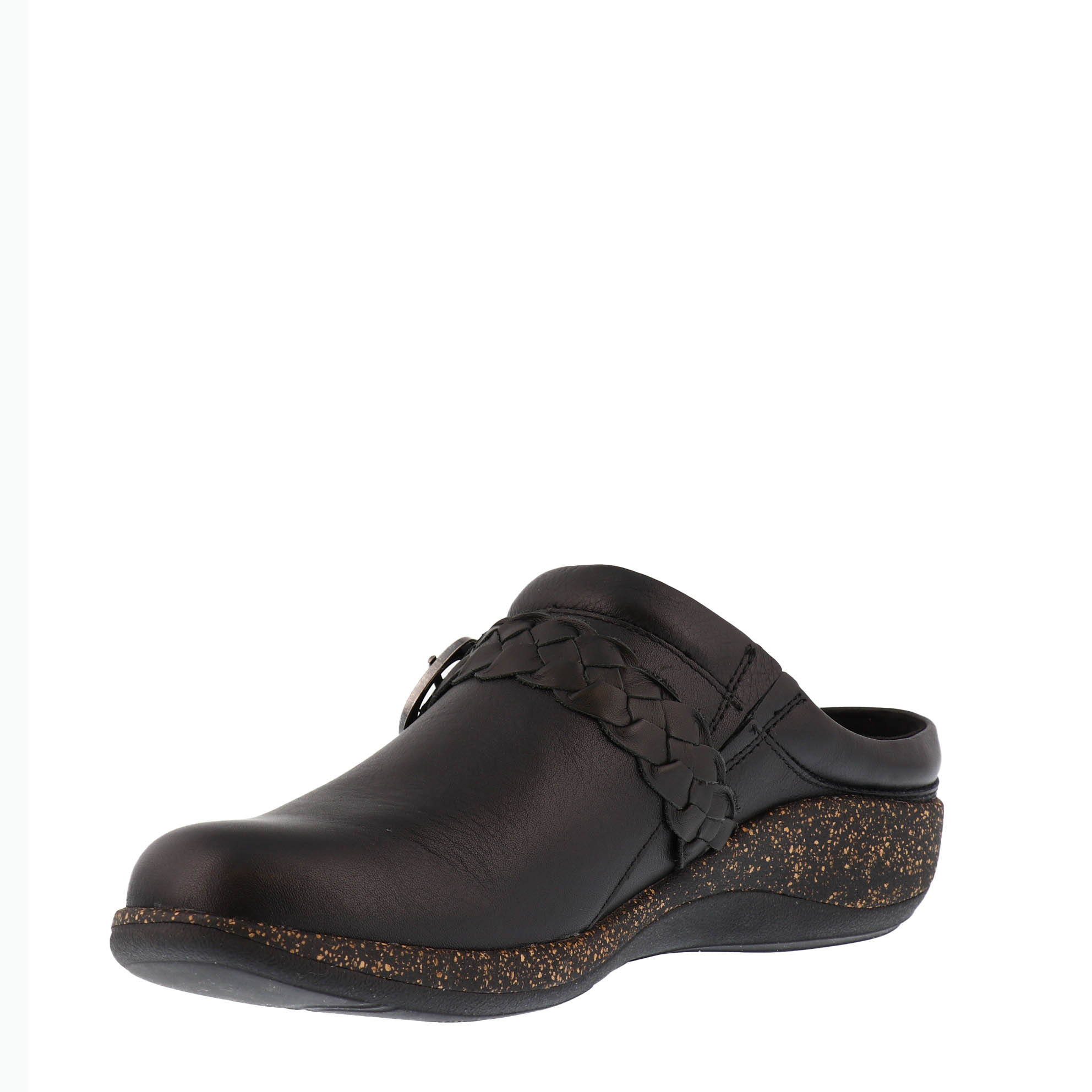 Aetrex Libby Buckled Slipon Clog - Kunitz Shoes