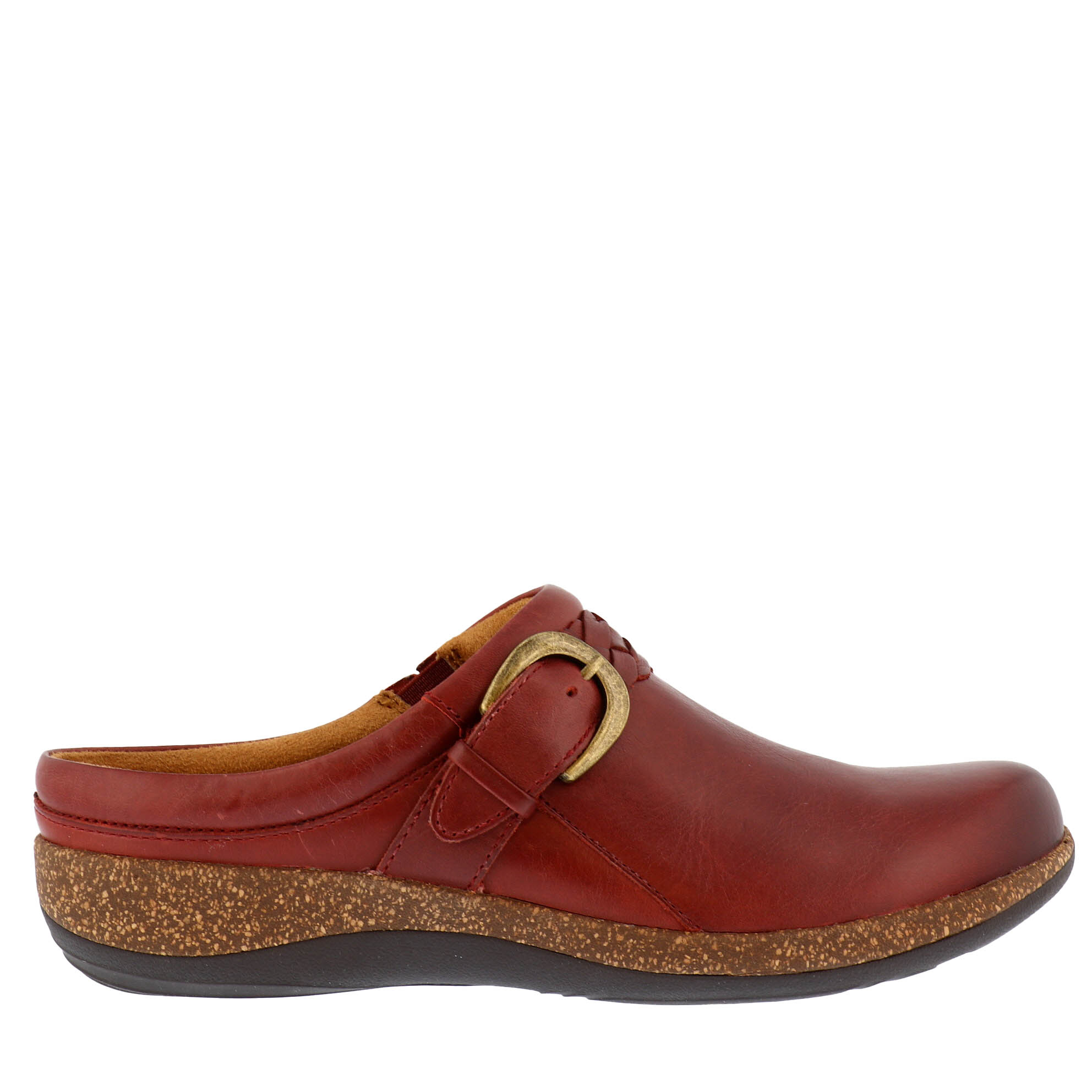 Aetrex Libby Buckled Slipon Clog - Kunitz Shoes