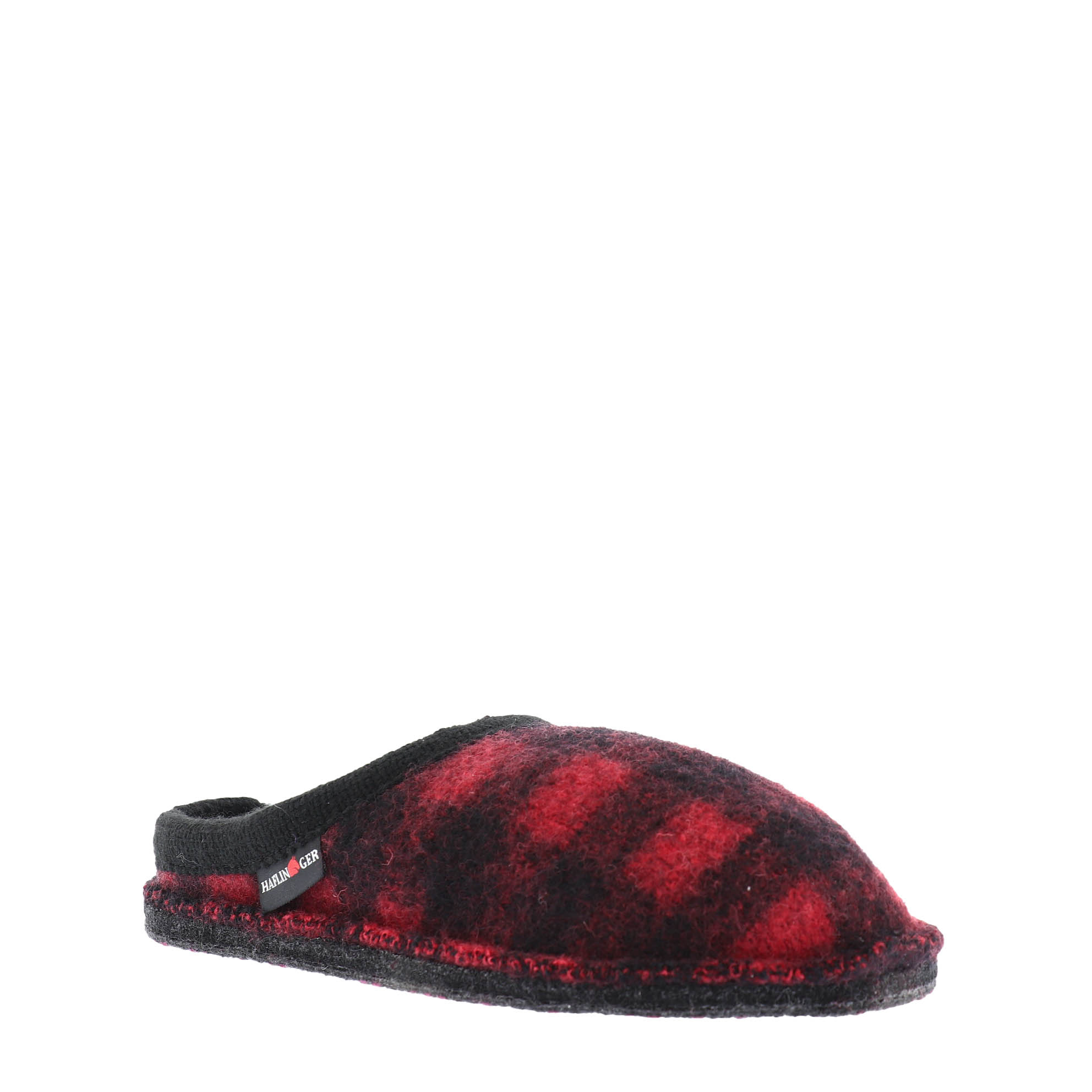 Haflinger Plaid Felt Sole Slippers - Kunitz Shoes
