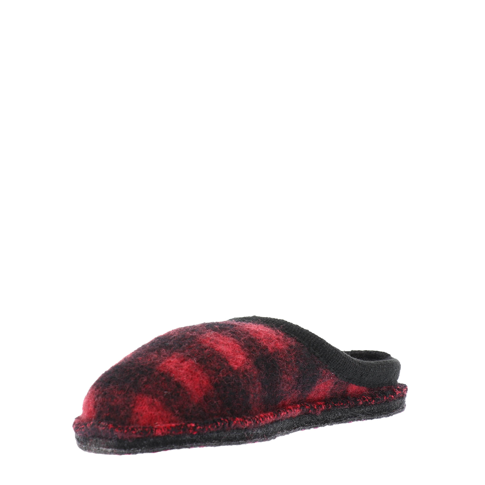 Haflinger Plaid Felt Sole Slippers - Kunitz Shoes