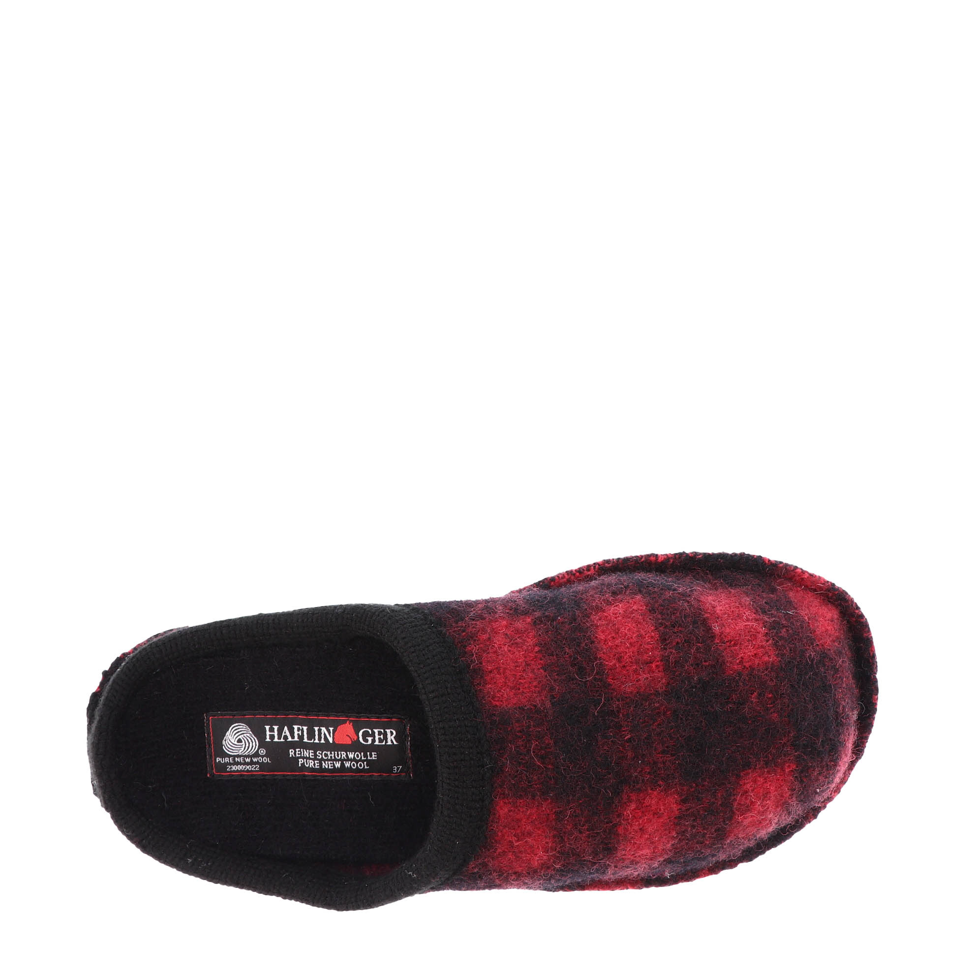 Haflinger Plaid Felt Sole Slippers - Kunitz Shoes
