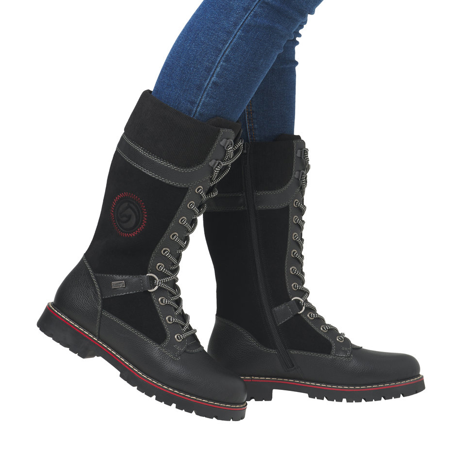 Remonte D9380 Tall Lace Spike Boot - Kunitz Shoes